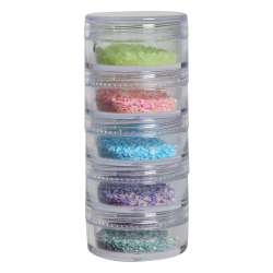1.75 oz. Clear Stackable Jars (Stack of 4 Jars with Cap) | U.S. Plastic Corp.